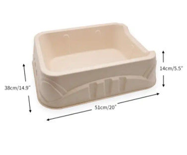 Bamboo Fiber Disposable Litter Boxes Eco Friendly Molded Pulp Paper ...